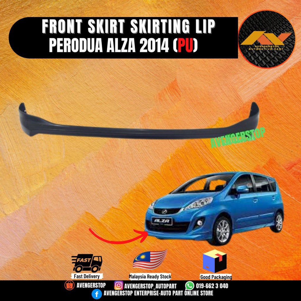 PERODUA ALZA 14 FRONT SKIRT SKIRTING LIP DEPAN BODYKIT BODY KIT PU NEW HIGH QUALITY | Shopee ...