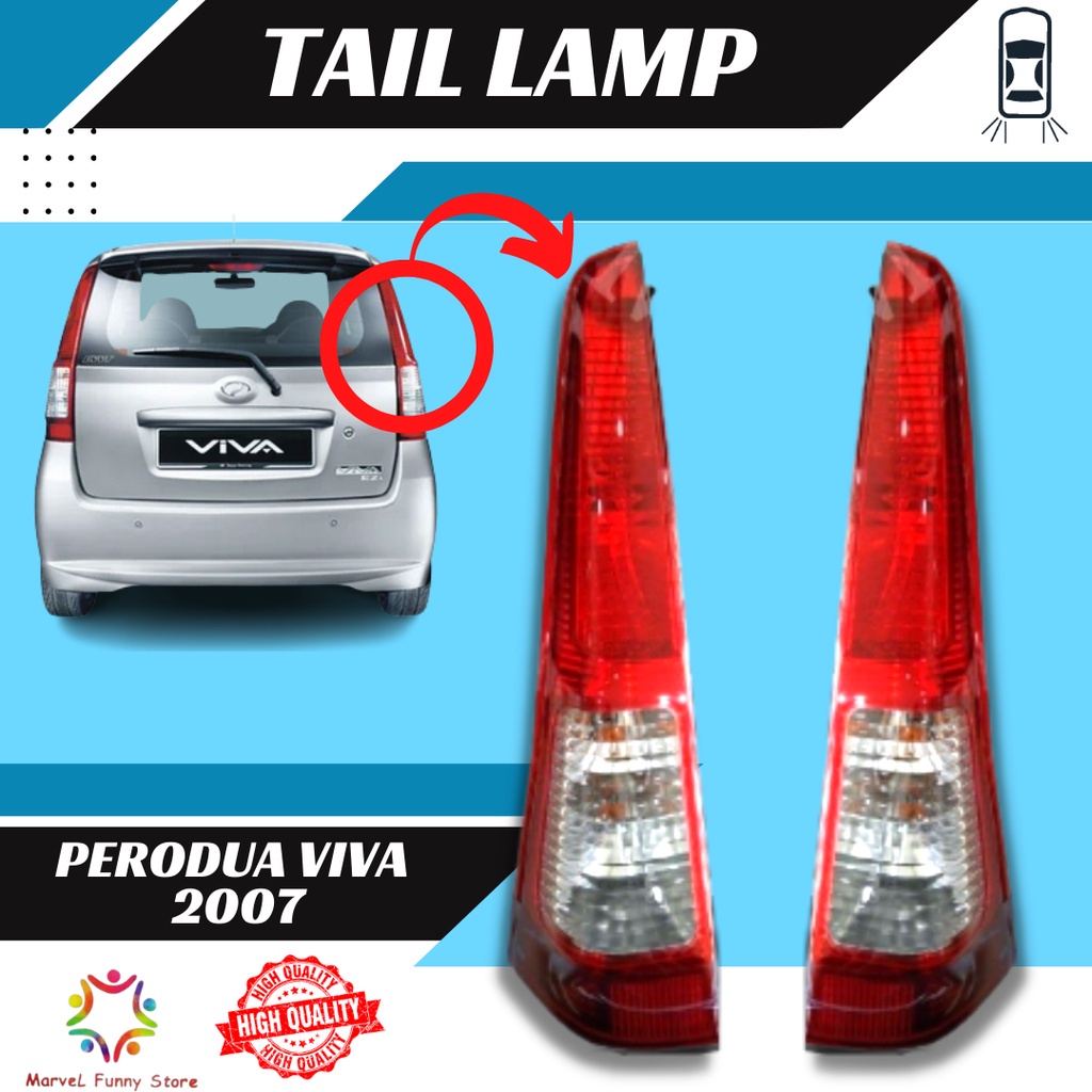 Perodua Viva 2007 Tail Lamp Light Lampu Belakang 100% New Baru High ...