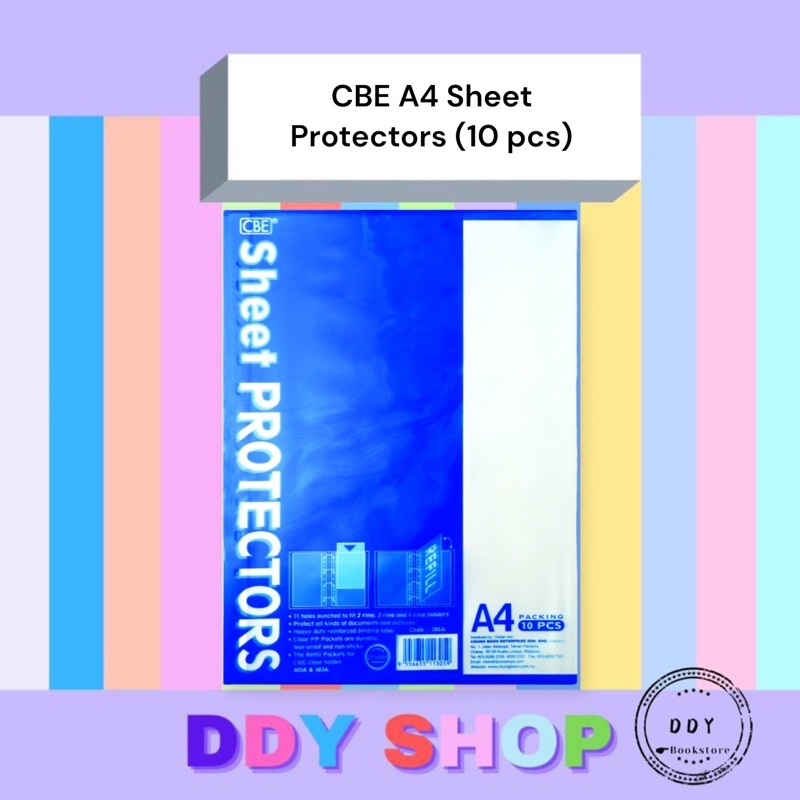 CBE A4 Sheet Protectors Plastic Punch Pocket Refill Clear Holder 305A ...
