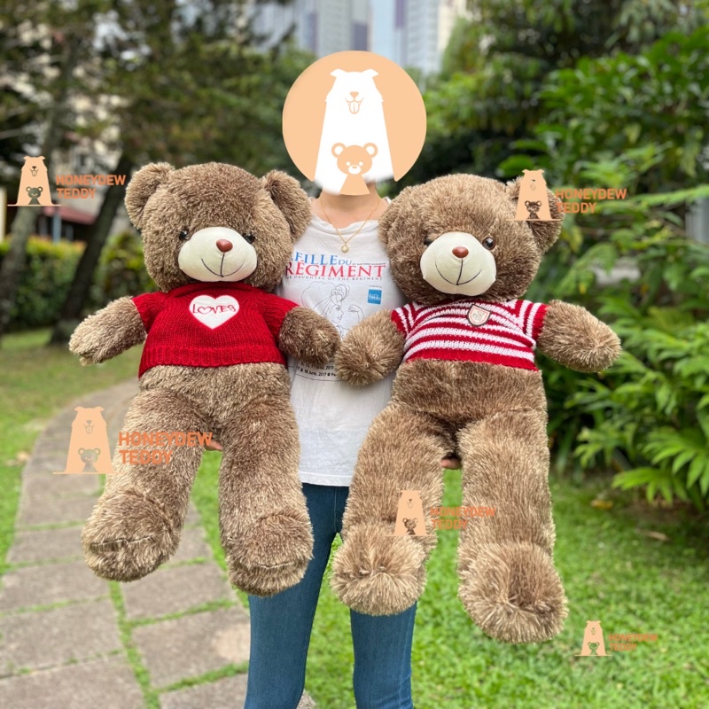 [STOCK in KL] 60/80cm Giant Teddy Bear Besar Murah Love Shirt Plushie ...