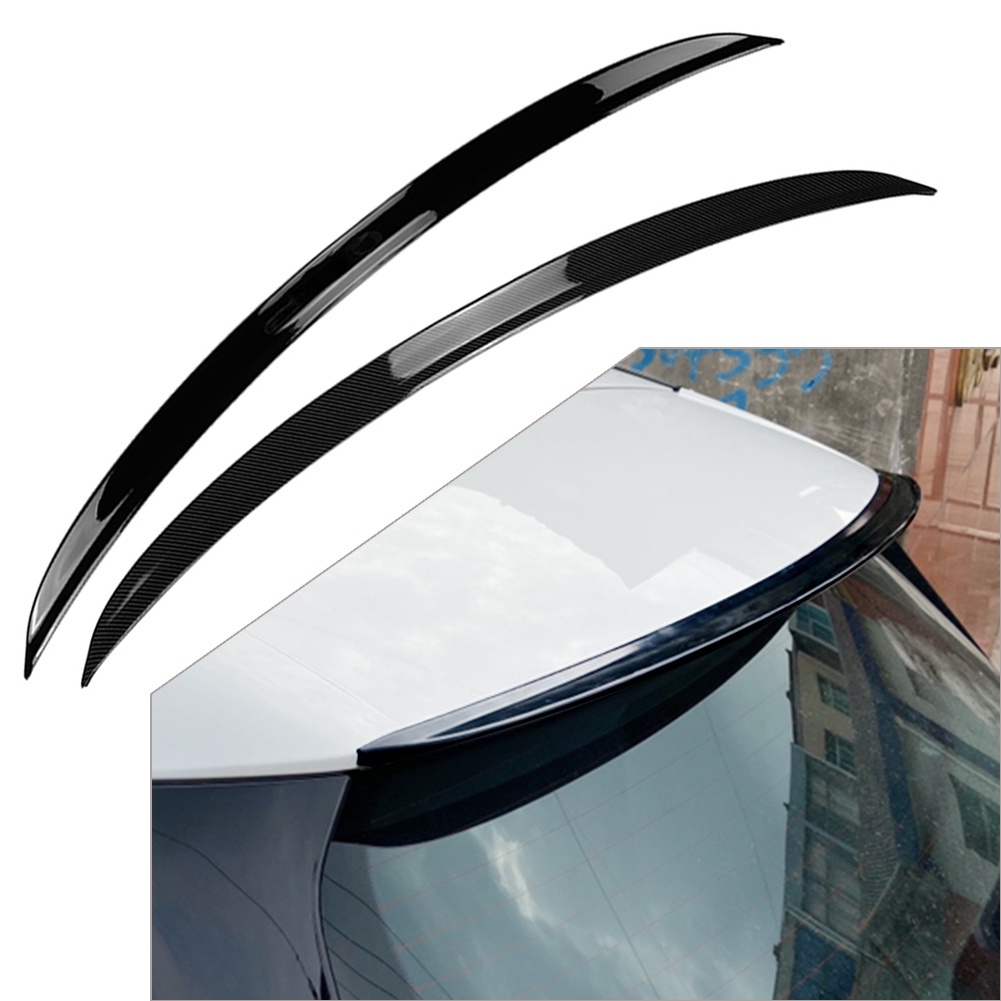 Carbon Fiber/Gloss Black Car Rear Roof Spoiler Window Wing Trim ABS For ...