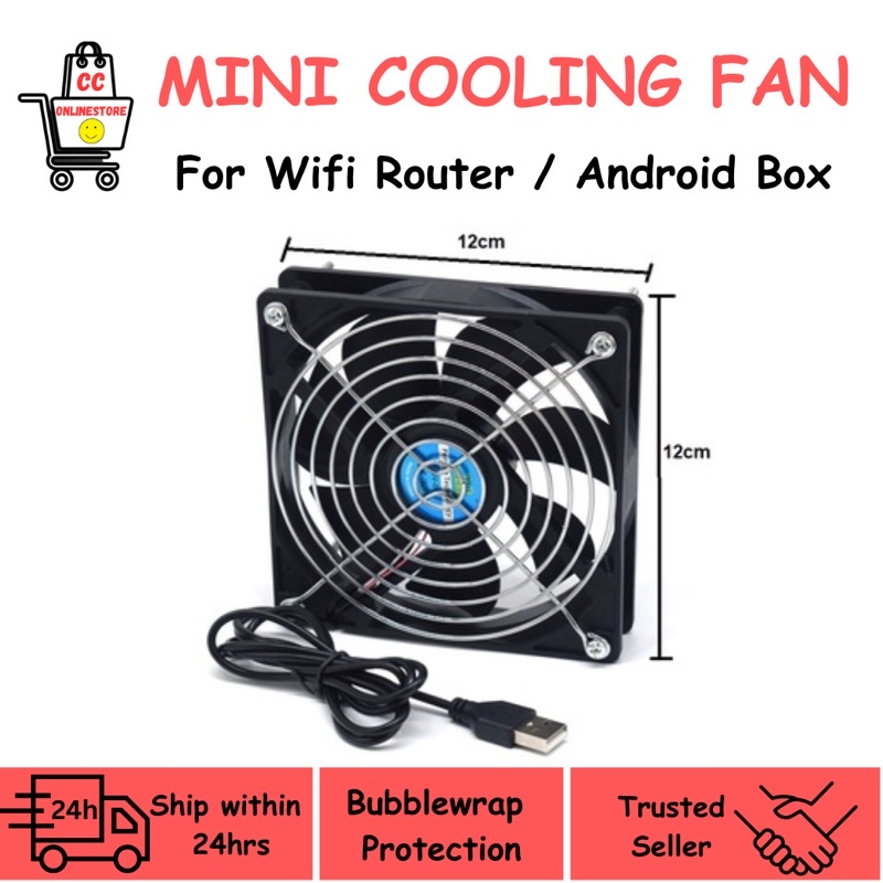 TVBOX / ROUTER USB MINI COOLING FAN ( IMPROVE THE PERFORMANCE OF TVBOX ...