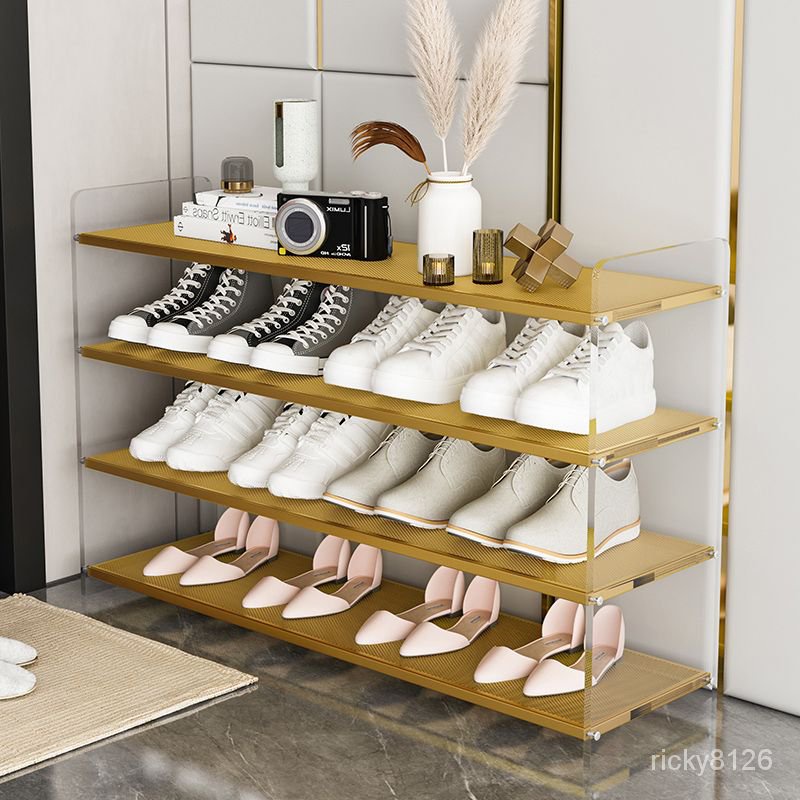 Rak kasut Acrylic shoe rack transparent home multi-layer door entrance ...