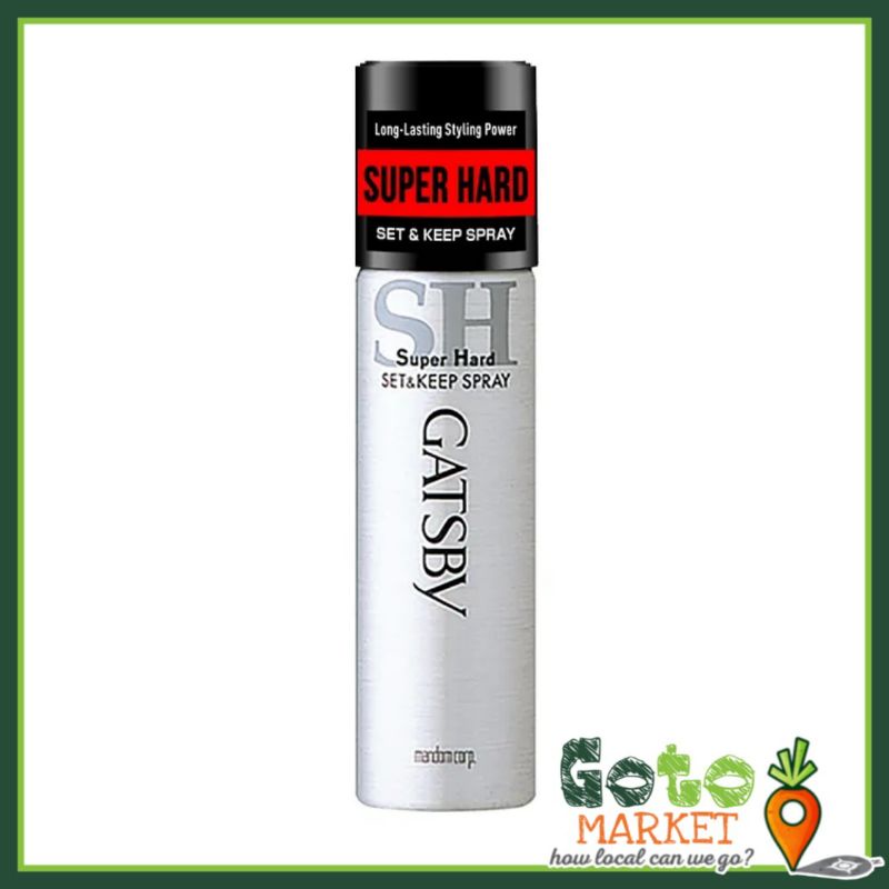 Gatsby Styling Hair Spray 180ml (Set & Keep Spray Super Hard) | Shopee ...
