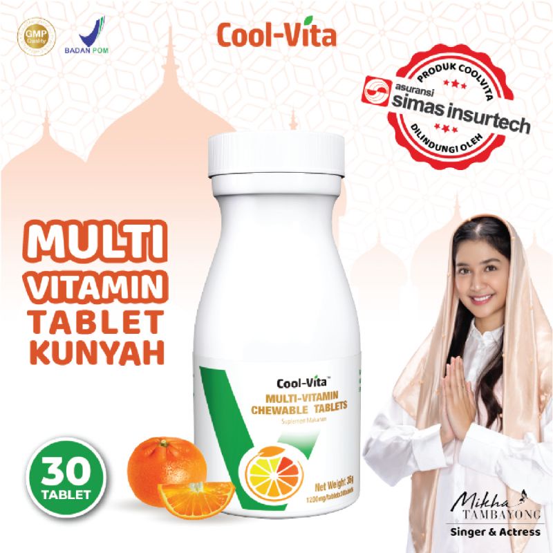 Cool-Vita Multivitamin Chewable Orange dan Calcium Chewable | Shopee ...