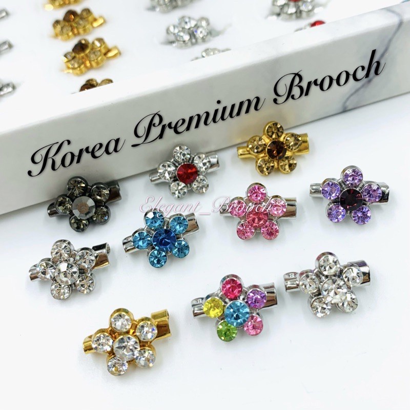 10pcs Korea Premium Baby Brooch Dagu Kerongsang Pin Tudung Bunga Kacing ...