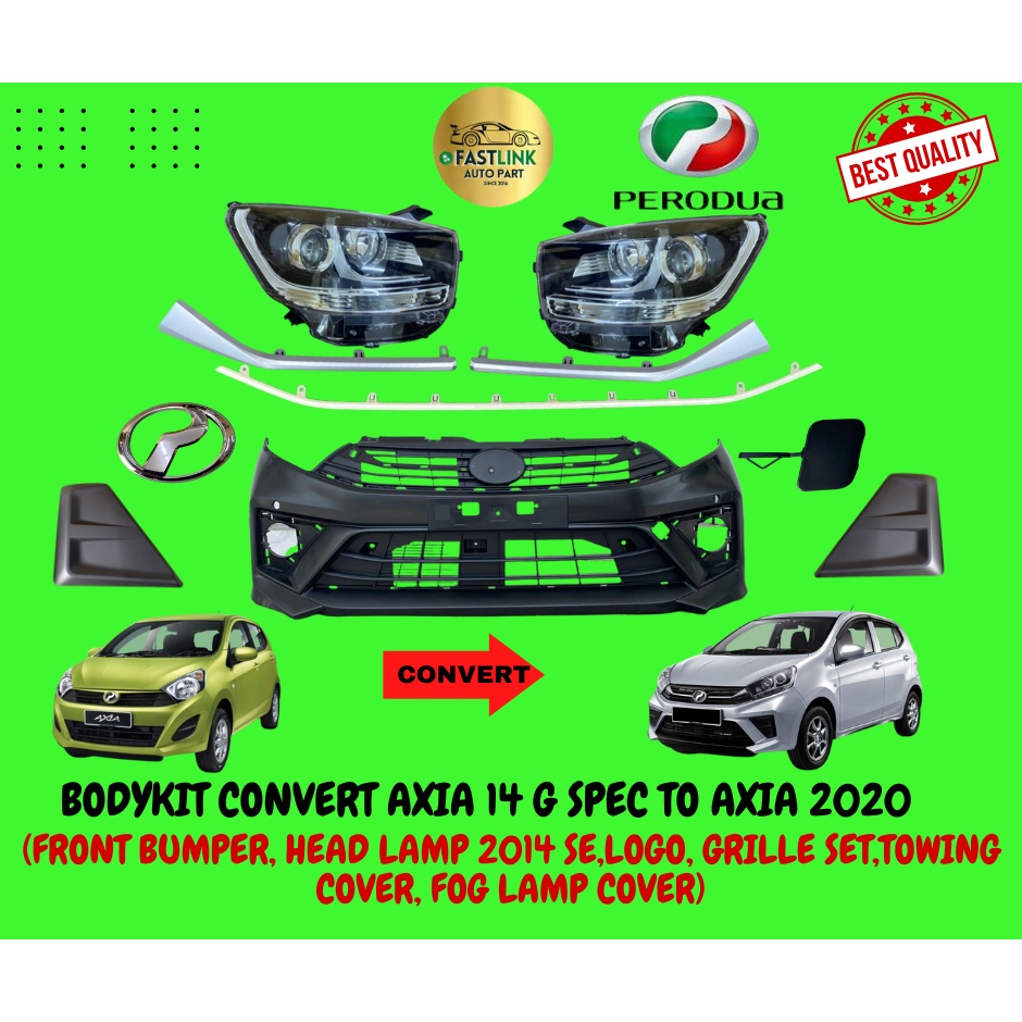 Fastlink Bodykit Set Perodua Axia 2014 Convert To Axia 2020 Bumper ...