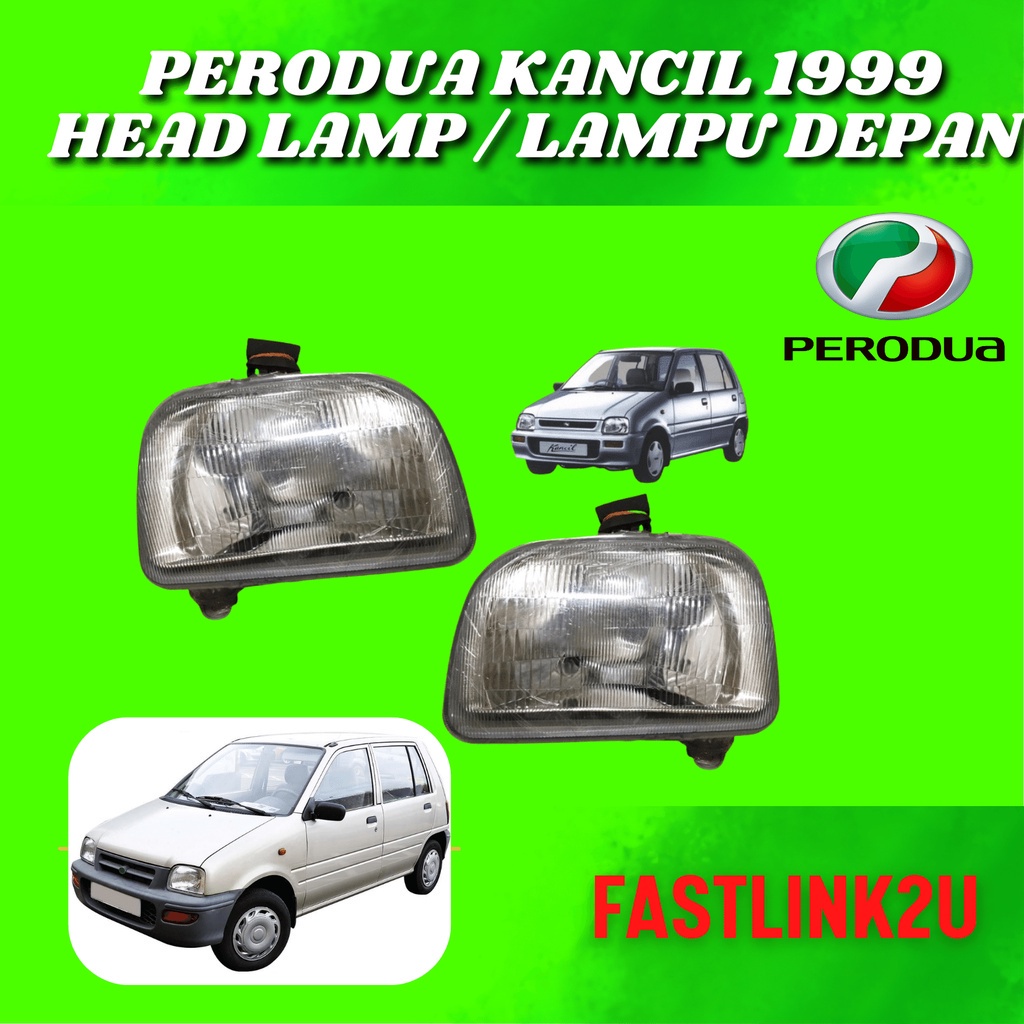 Perodua Kancil Petak Head Lamp Lampu Depan Besar Front Light 100% Baru ...