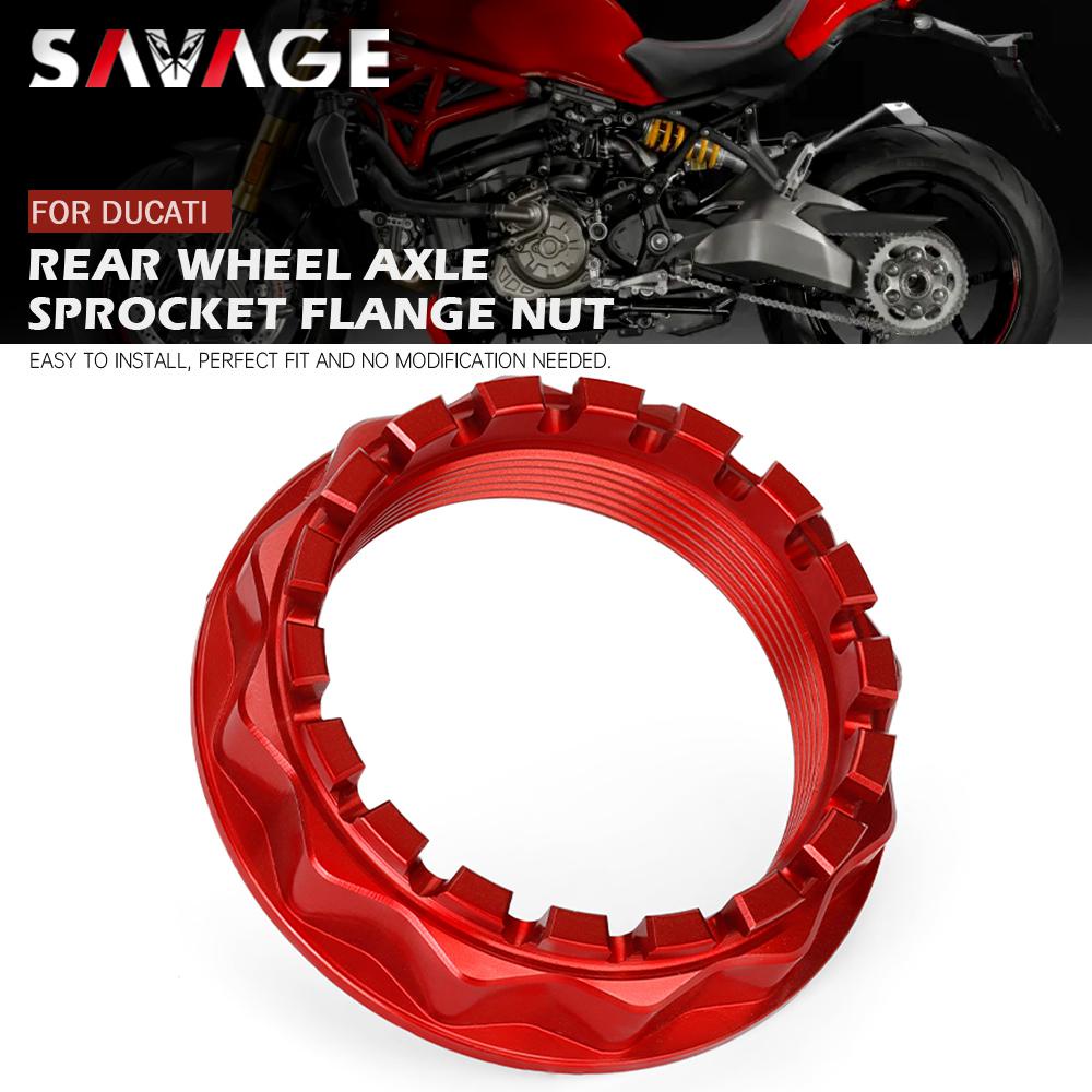 Rear Wheel Axle Sprocket Flange Nut For DUCATI Monster 1200 1098 1198 V4 V2 899 Panigale Diavel ...