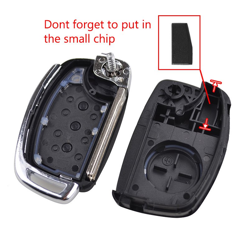 3 Button Car Uncut Case Folding Flip Remote Key Shell Case For Hyundai ...