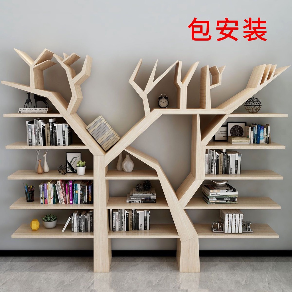 multifunctional№ ♠Simple Modern Tree-Shaped Bookshelf Creative Solid ...