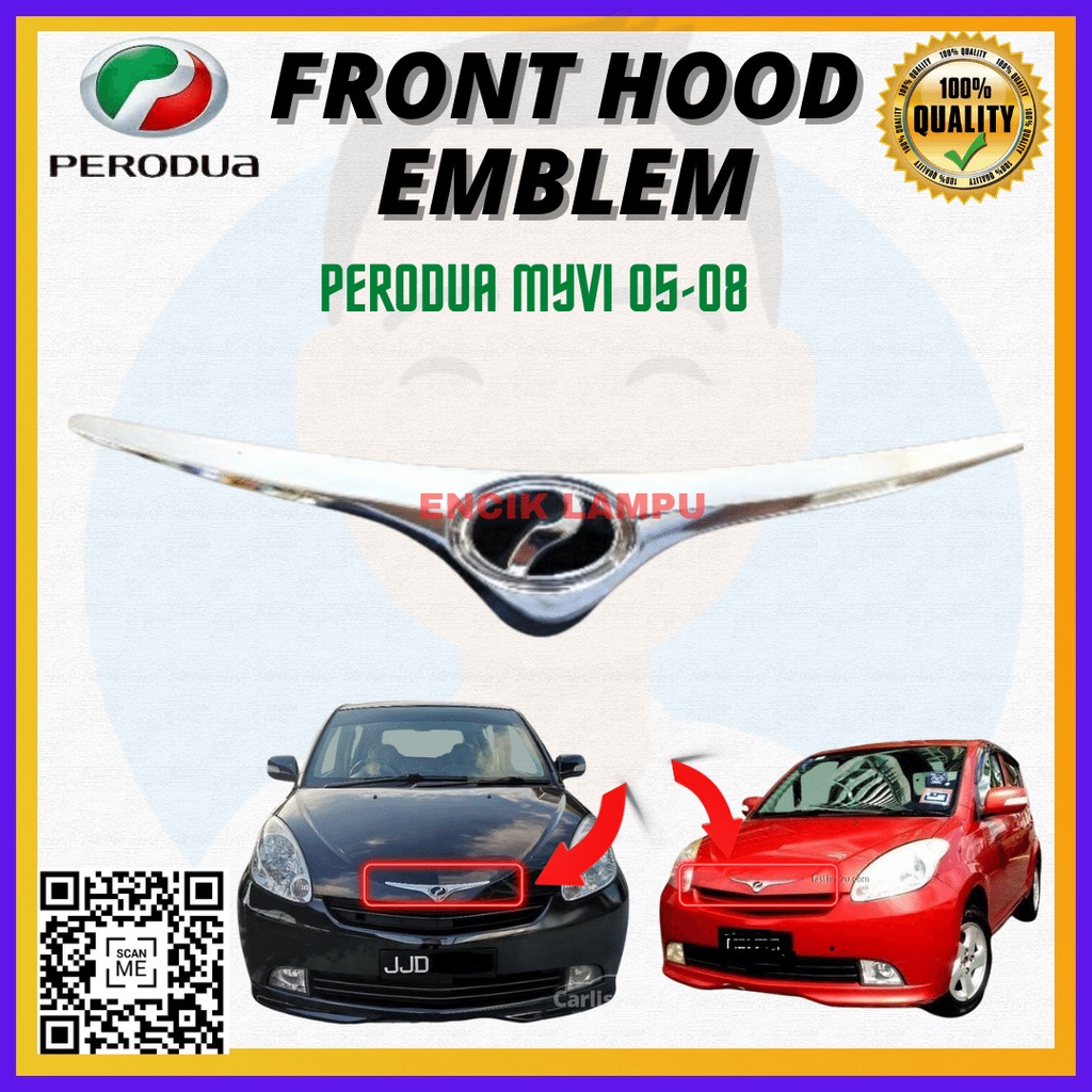 PERODUA MYVI 2005-2008 FRONT HOOD EMBLEM LOGO BADGE HIGH QUALITY ...