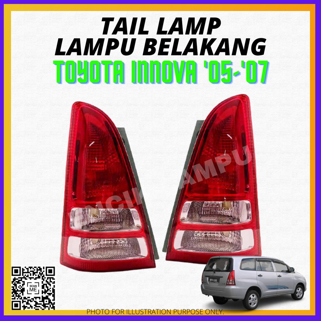 TOYOTA INNOVA 2005-2007 TAIL LAMP REAR LAMPU BELAKANG 100% NEW HIGH ...