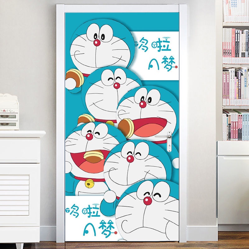 waterproof wallpaper dapur 【Ready Stock】Doraemon Door Bedroom Dormitory ...