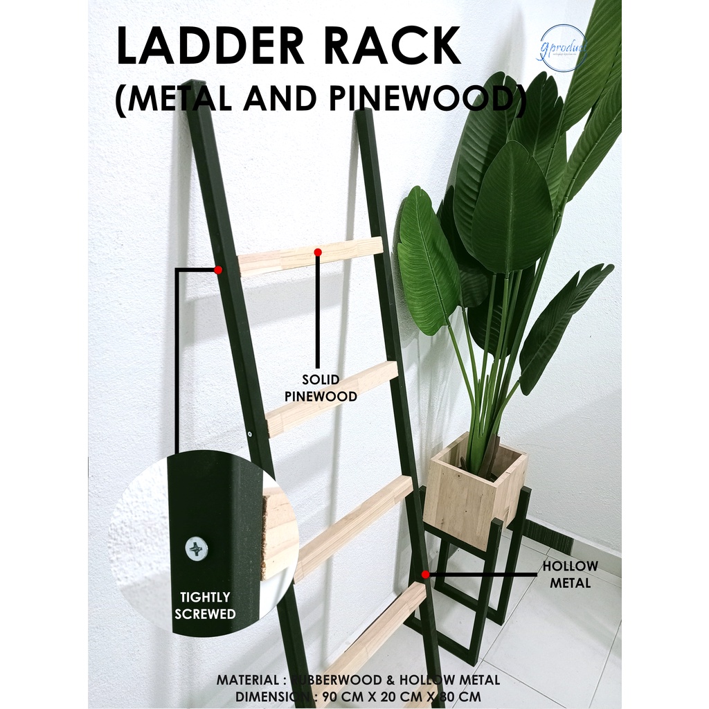 METAL LADDER TOWEL & METAL RACK | RAK TUALA TANGGA HIASAN | HOME DECO ...