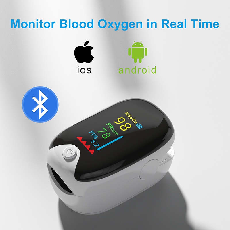 ready stock Bluetooth pulse oximeter accurate and fast readings spo2 reading oximeter monitor 15 ...