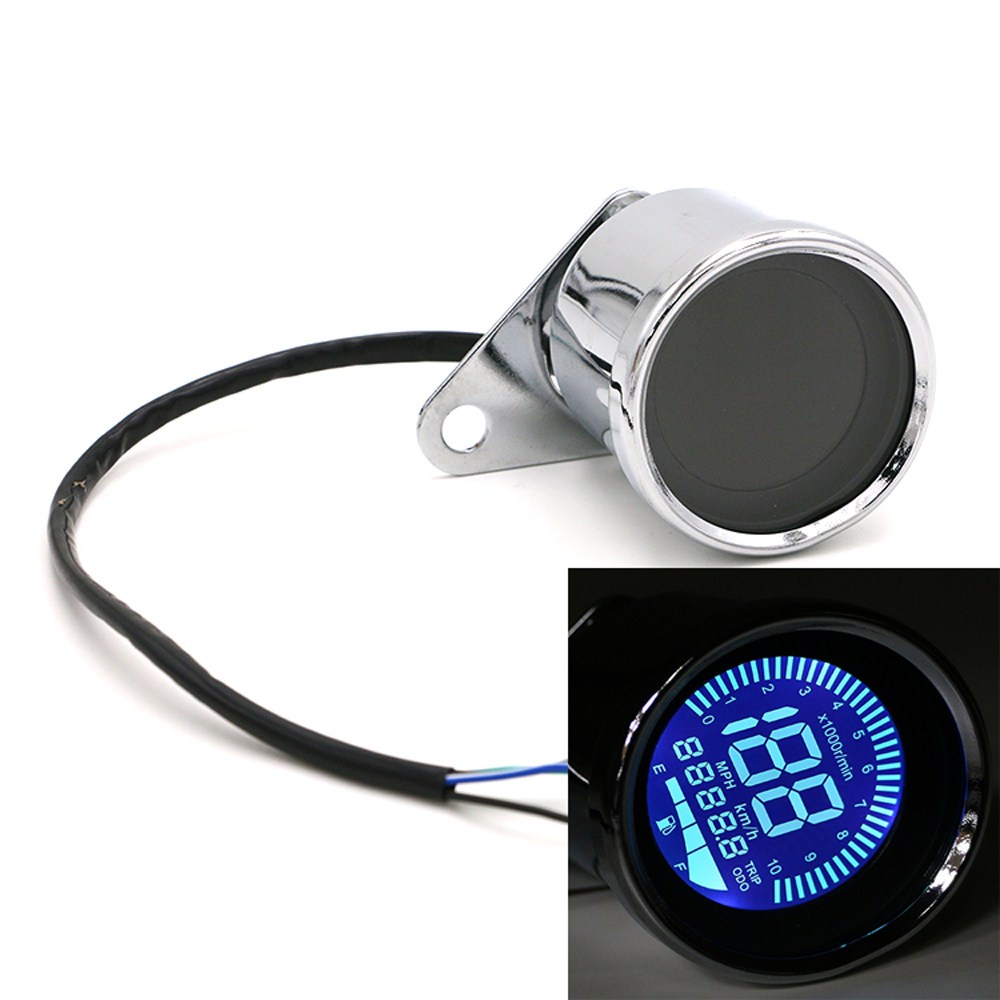 Digital 12V Universal Digital Motorcycle Speedometer Odometer ...