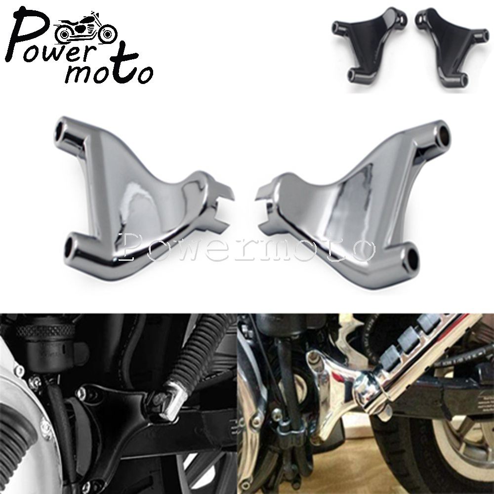 Motorcycle Foot Peg Stand Passenger Highway Mount Clamp Guards Crash ...