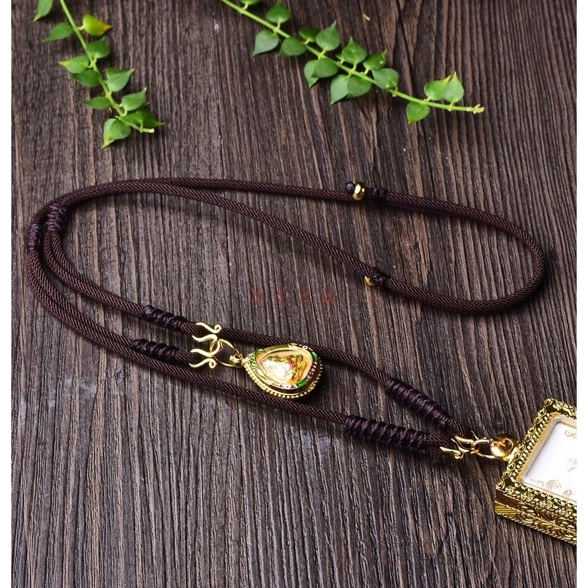 Handmade and finely woven Thai Buddha brand chain, Buddha brand hanging ...