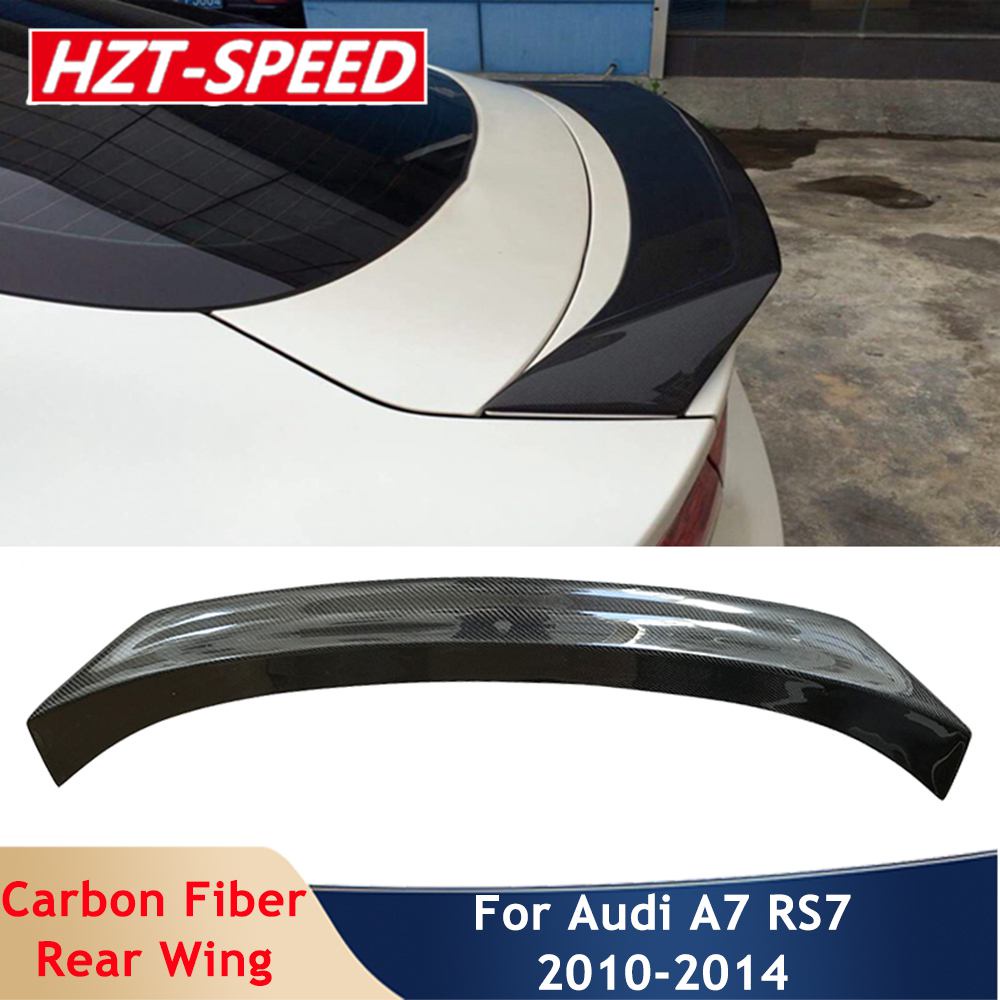 S7 RS7 K Style Car Rear Tail Lip Trunk Wing Spoiler Real Carbon Fiber ...