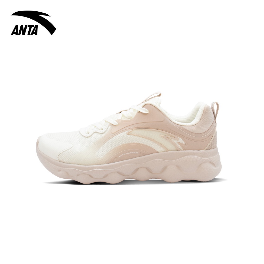 ANTA Women RUNNING SHOES-Ivory White/Grey (Kasut Larian) | Shopee Malaysia