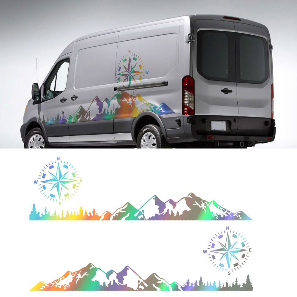 Car Door Side Sticker Motorhome Camper Van For Ford Transit MK6 MK7 MK8 ...