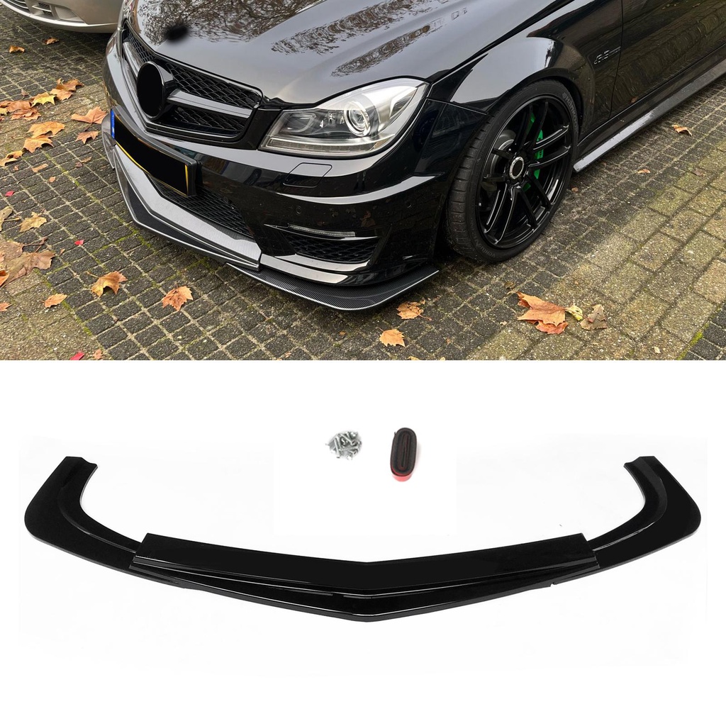 Front Bumper Spoiler Lip For Mercedes Benz C Class W204 C63 AMG Base ...