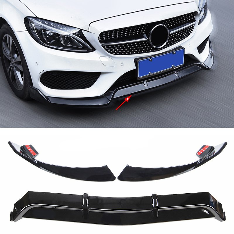 For Mercedes Benz C Class W205 C205 Coupe Front Bumper Lip Body Kit ...