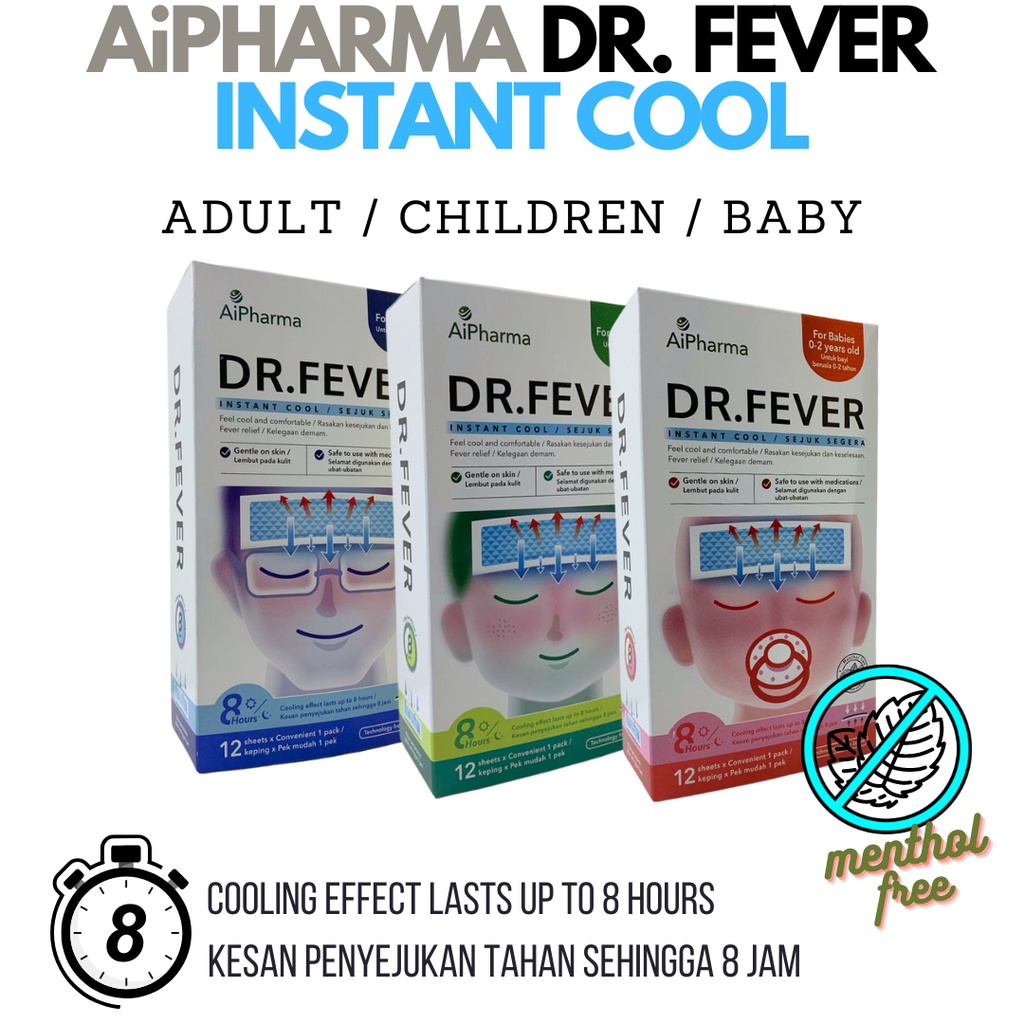 AIPHARMA DR FEVER Cooling Patch (Adult / Children / Baby) | Shopee Malaysia