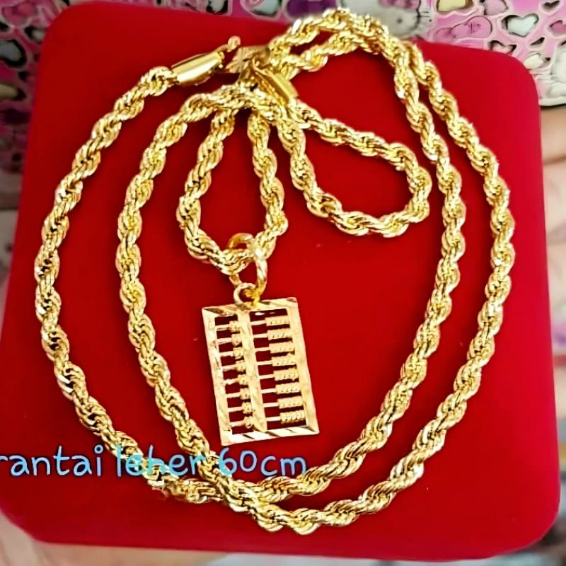 💋 COP 916 PERSIS ORI 💋 EMAS KOREA RANTAI LEHER ( NECKLACE ) 💋 | Shopee Malaysia