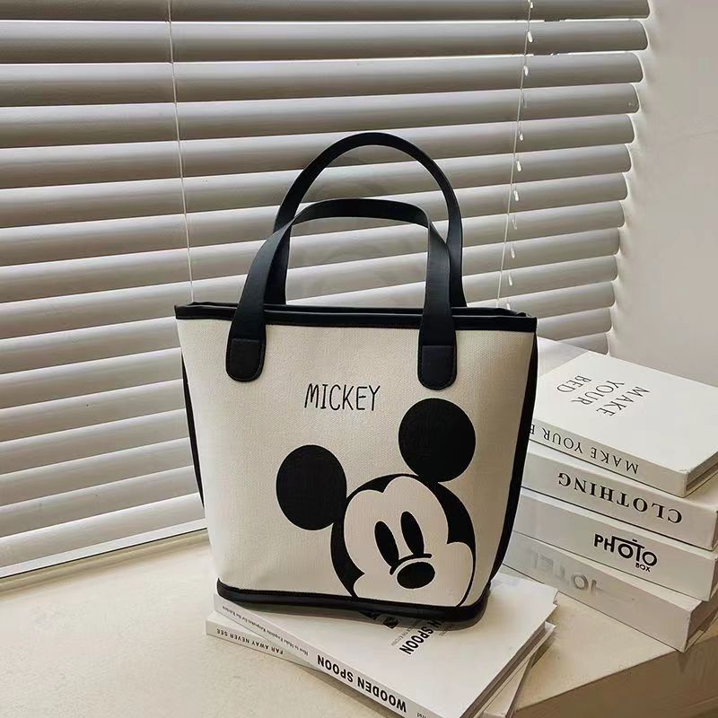 7.29 Mickey Mouse cartoon canvas handbags hand carry out joker mu ...