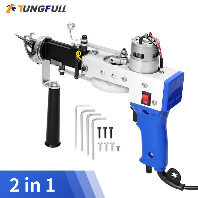 Electric Rug Carpet Tufting Weaving Machine 2 in 1 Tufting Nail Gun Cut ...