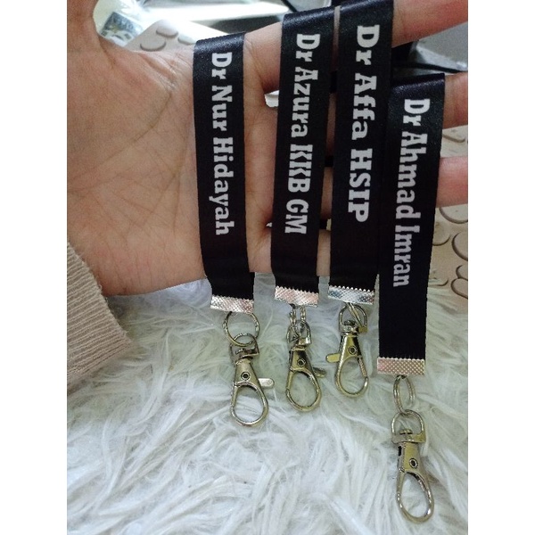 Keychain Lanyard Custom Nama Bajet | Shopee Malaysia