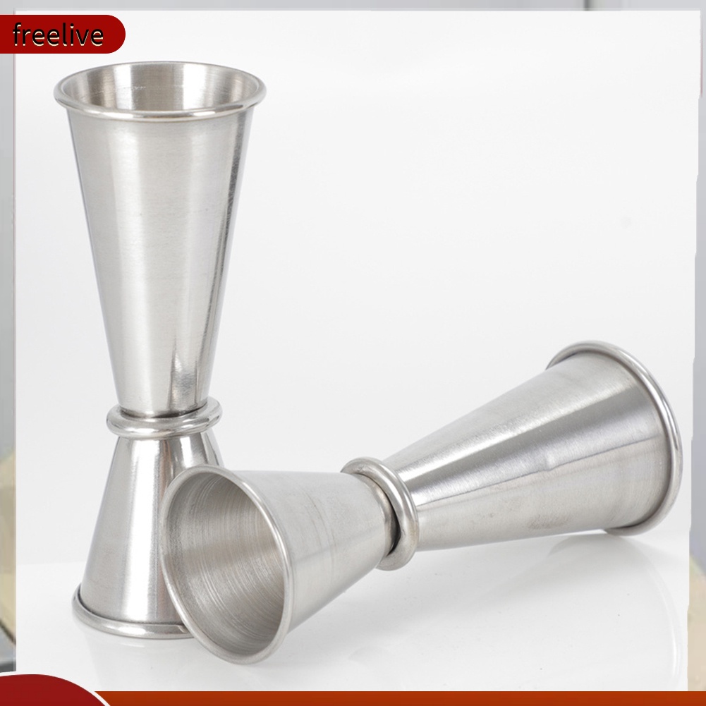 (freelive) 30/60ml Stainless Steel Cocktail Jigger Double Shot ...