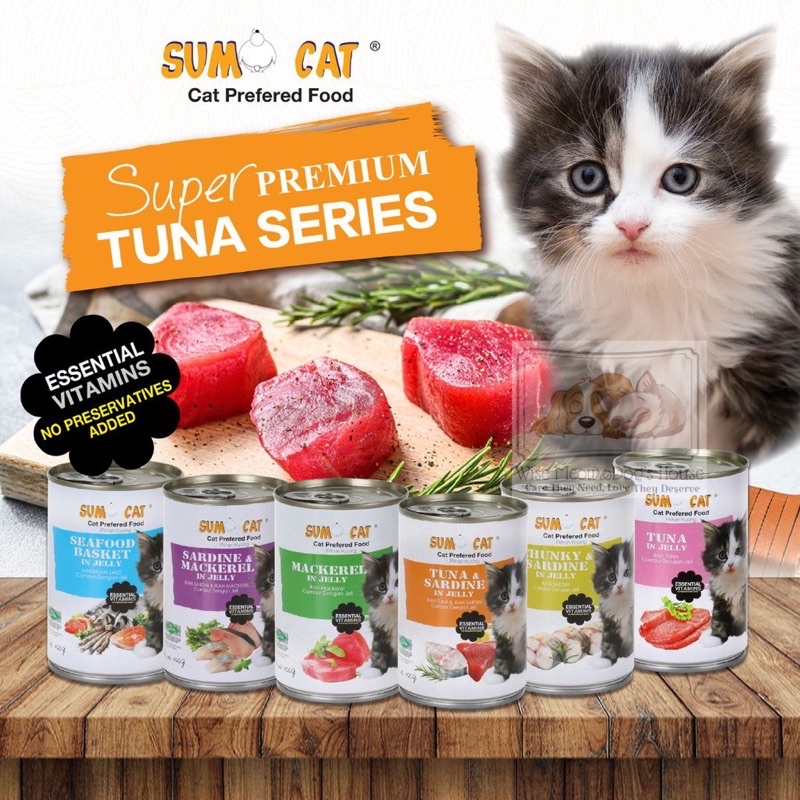 Sumo Cat Premium Canned Food Wet Food For Cats & Kittens 400g/(6 ...