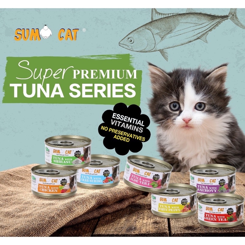 Sumo Cat Canned Food 80g Cat Prefered Food ( 6 flavor to Choose ...