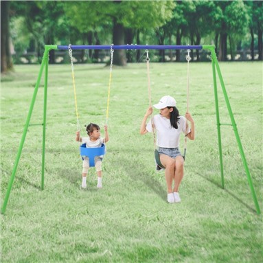 Children Swing Chair Seat Set Large Outdoor Swing Bracket Single-Pole ...