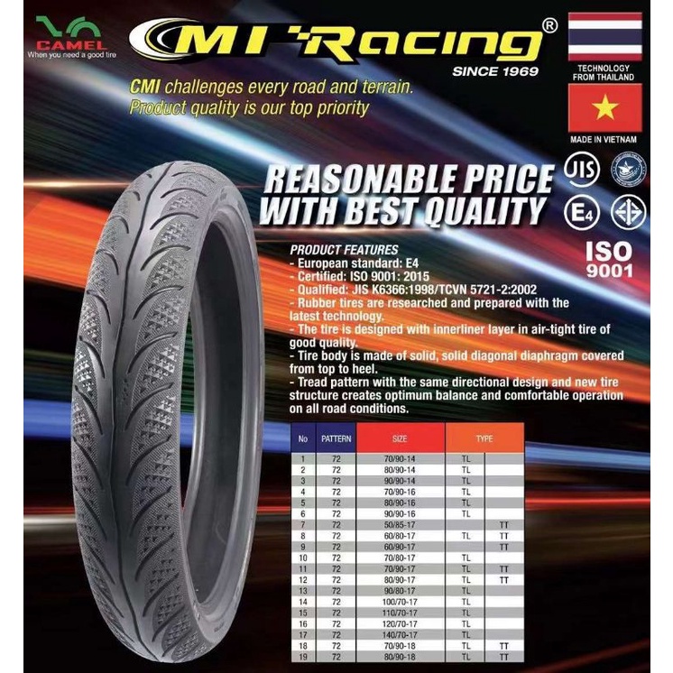 CRV CMI TAYAR Motorcycle Tyre Tayar Tubeless 70/90-17 70/90/17 80/90 17 ...
