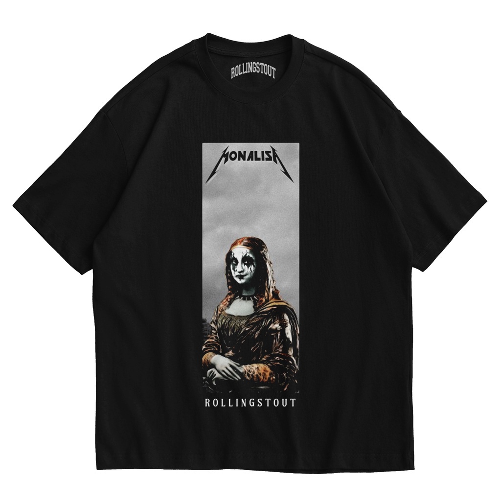 Tshirt - Monalisa | Kaos Band | BAJU MUSIK METAL ROCK | Rollingstout | Shopee Malaysia