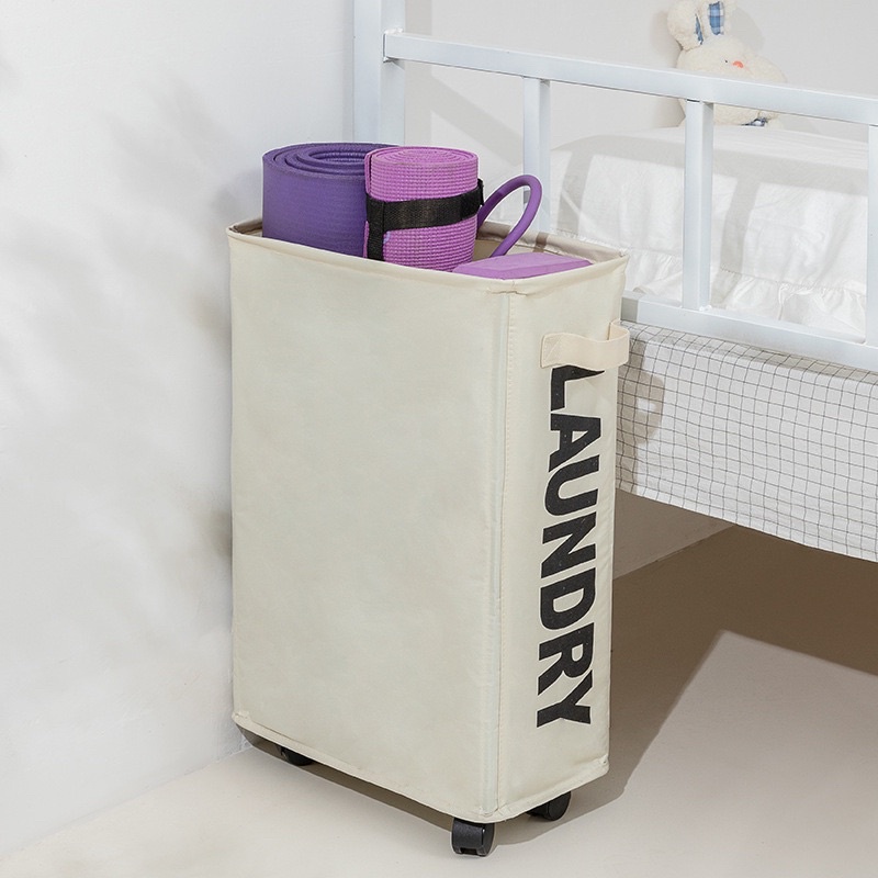 🇲🇾BY Design 45 LLaundry Basket with wheels Waterproof Foldable Dirty ...