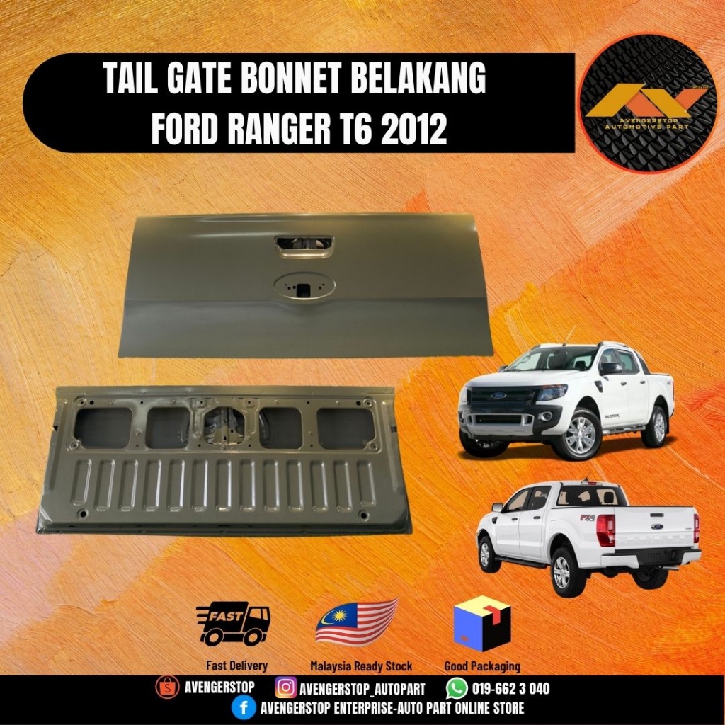 FORD RANGER T6 2012 TAIL GATE REAR BONNET TRUNK LID PENUTUP BONNET ...