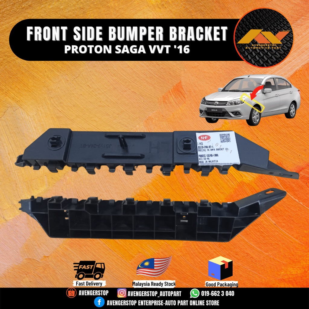 PROTON SAGA CVT VVT 2016 FRONT DEPAN REAR BELAKANG SIDE BUMPER BRACKET ...