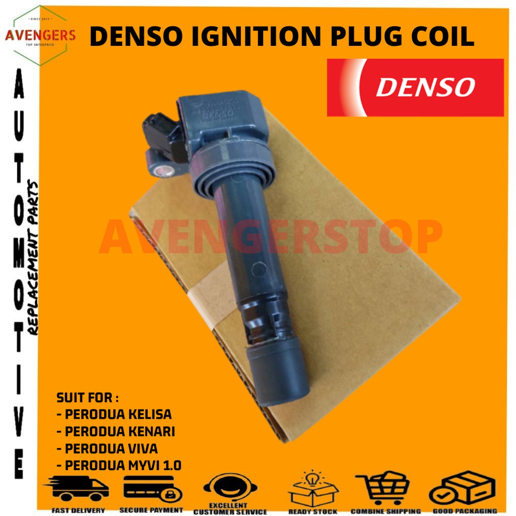 PERODUA KENARI KELISA VIVA MYVI 1.0DENSO IGNITION PLUG COIL 100% ...
