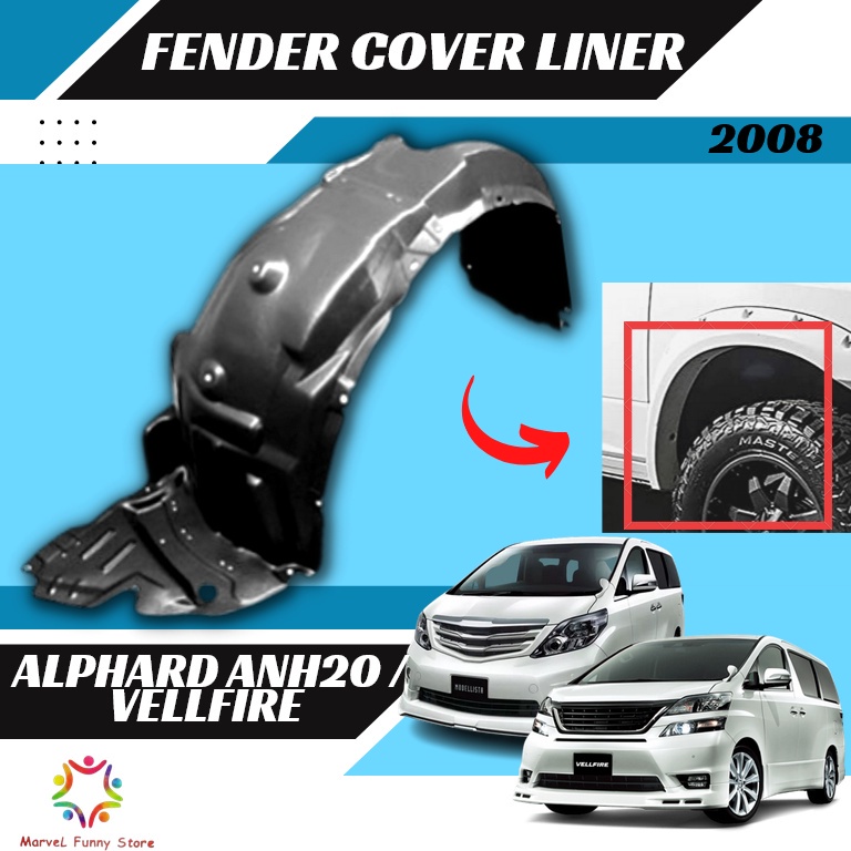 Toyota Alphard Anh20 Vellfire Ggh20 Fender Cover Liner Daun Pisang ...