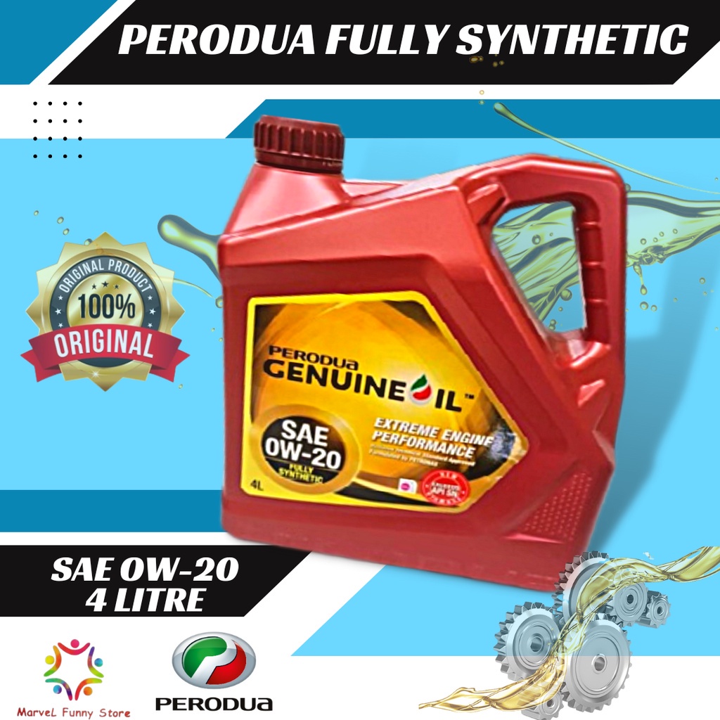 Perodua Axia / Alza / Bezza / Myvi Sae 0W - 20 Fully Synthetic Engine ...