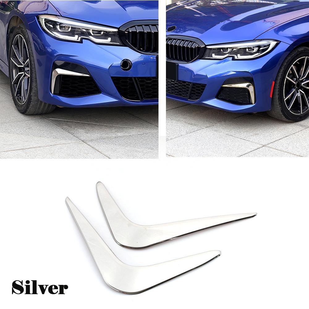Car Front Fog Light Lamp Decoration Cover Trim Frame Sticker For BMW 3 ...
