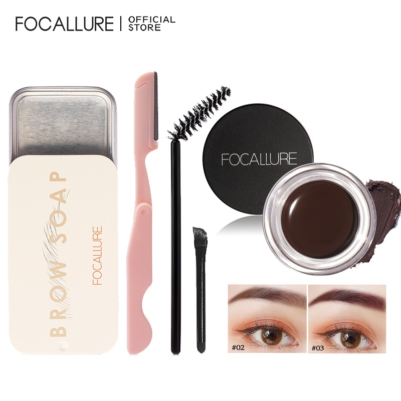 FOCALLURE Long Lasting Waterproof Eyebrow Gel 5 Colors Eyebrow Gel Soap ...