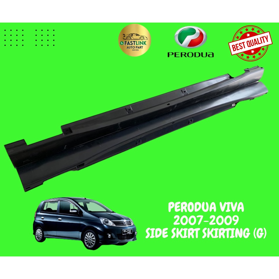 Fastlink Perodua Viva / Viva Elite Side Skirt Lip Tepi Set Material PP ...