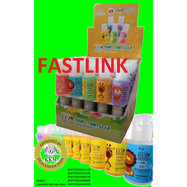 Fastlink Ready Stock Original Melilea Hand Sanitizer Eco Mind 100% Kkm ...
