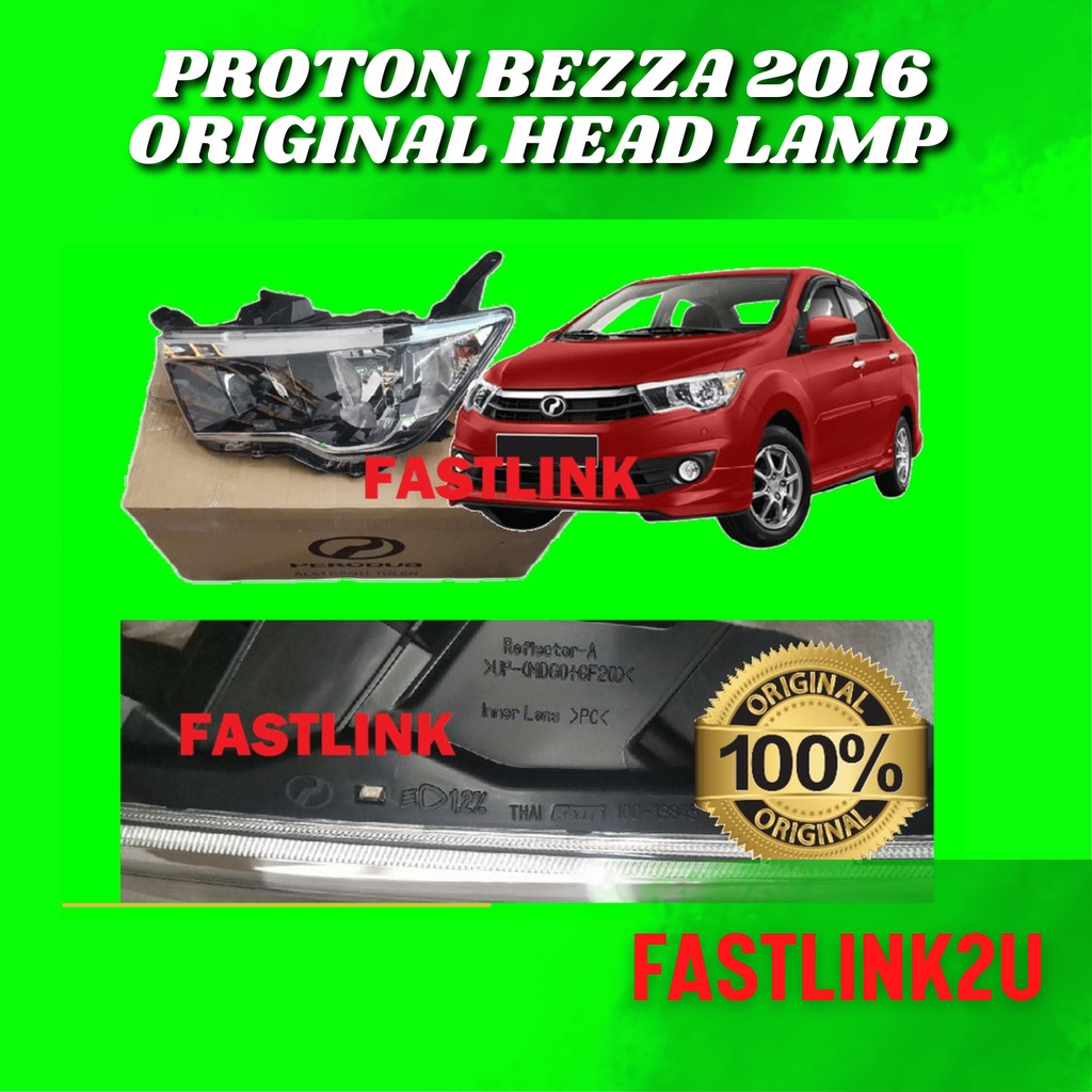 Fastlink Original Perodua Bezza 2016 Head Lamp Lampu Depan Besar 100% ...